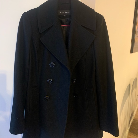 Black Rivet | Jackets & Coats | Black Pea Coat Black Rivet | Poshmark